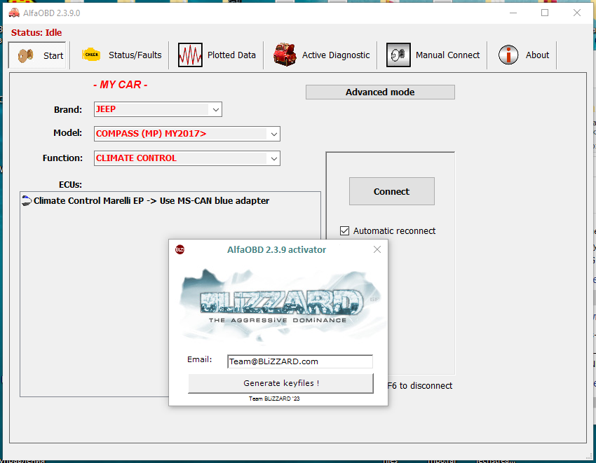 AlfaOBD PC v2.3.9, CarSoftDiag