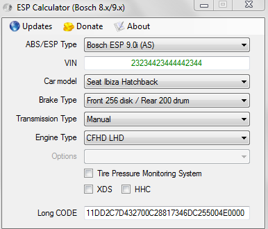 Bosch ESP Calculator, CarSoftDiag