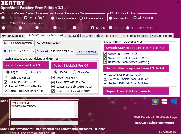 XENTRY Diagnostics Patcher v3.3, CarSoftDiag